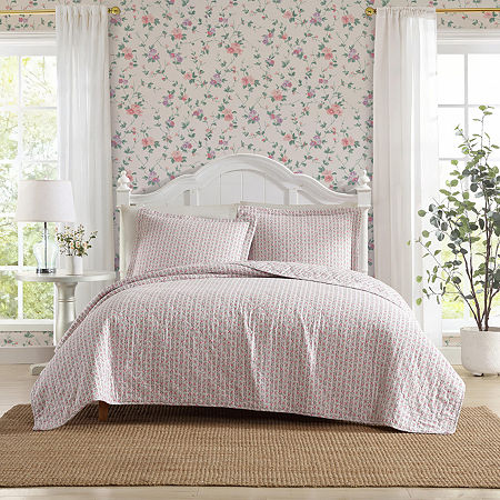 Click here for Laura Ashley(R) Marta Stripe Cotton Reversible Qui... prices