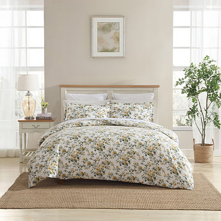 Click here for Laura Ashley Roses Sateen 3-Pc. Duvet Cover Set  K... prices