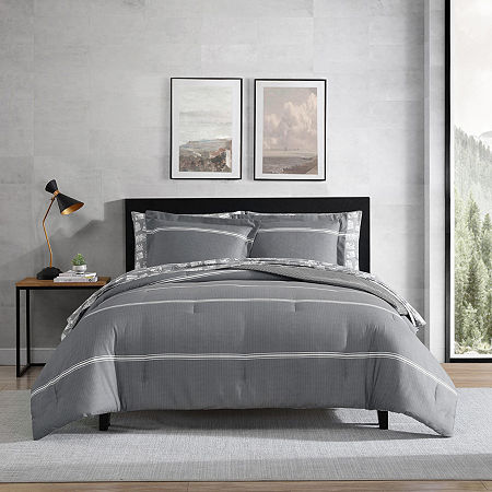 Eddie Bauer Chevron Stripes Microfiber Reversible Comforter Sets