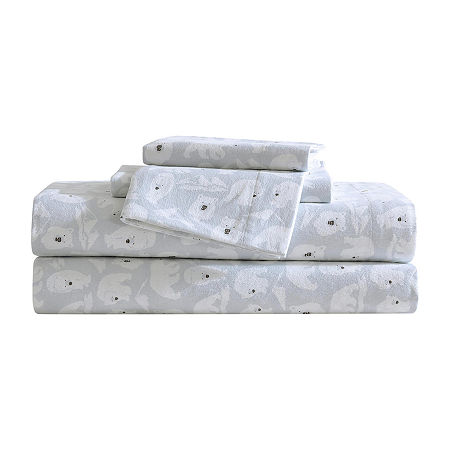 Eddie Bauer Holiday Cotton Flannel 4 Pc. Sheet Set  King - Explorer Bears