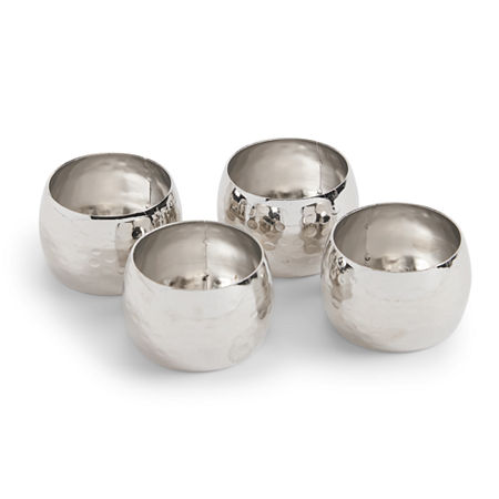 Click here for Homewear Hammered 4-pc. Napkin Rings  One Size  Si... prices