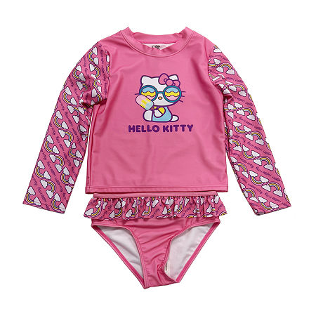 Click here for Little Girls Uv Protection Hello Kitty 2-pc. Rash... prices