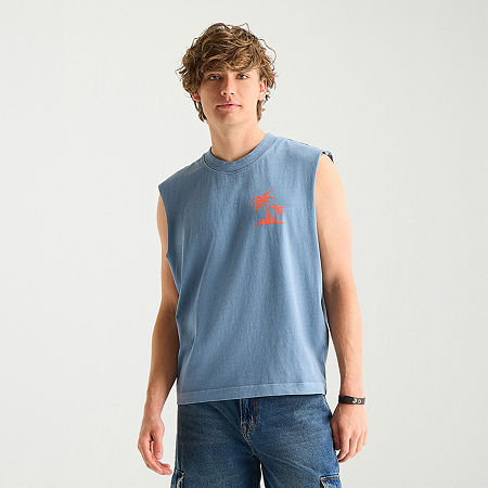 Click here for Arizona Mens Crew Neck Sleeveless Big and Tall Tan... prices