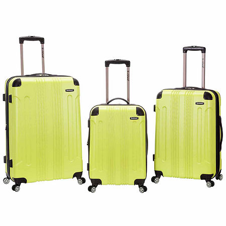 Rockland Sonic 3-Pc. Hardside Luggage Set - Lime