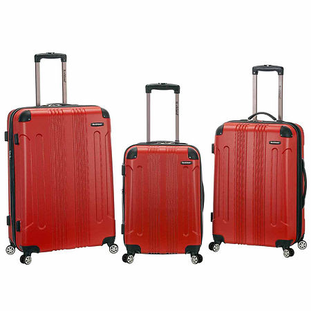 Rockland Sonic 3-Pc. Hardside Luggage Set - Red