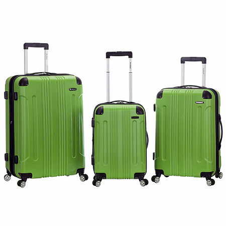 Click here for Rockland Sonic 3-Pc. Hardside Luggage Set - Green prices
