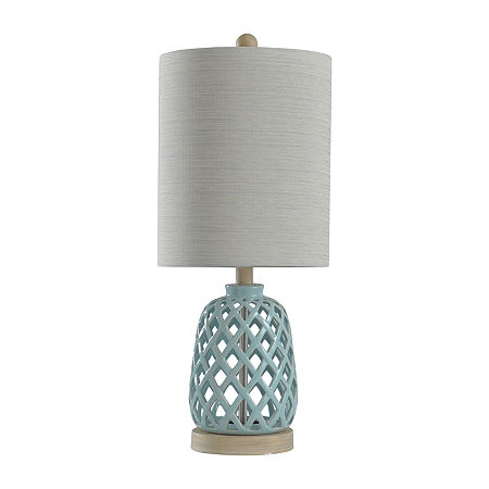 Click here for Stylecraft 10 W Blue Ceramic Table Lamp  One Size... prices