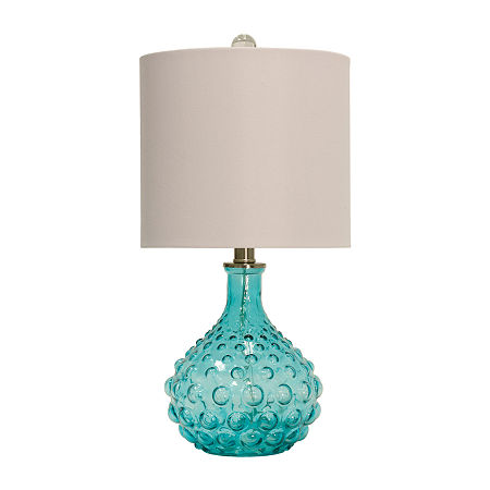 Click here for Stylecraft 10 W Blue & Off-White Glass Table Lamp... prices