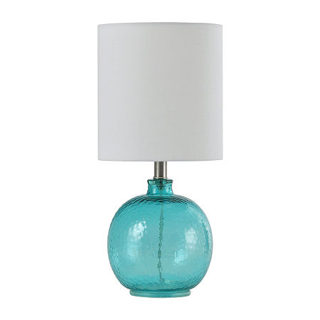 Click here for StyleCraft Glass Table Lamp - Blue prices