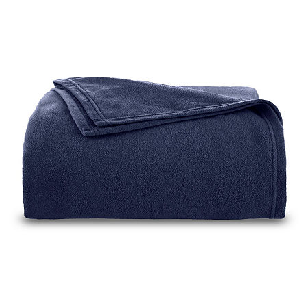 Vellux Brushed Microfleece Blanket  Twin - Navy