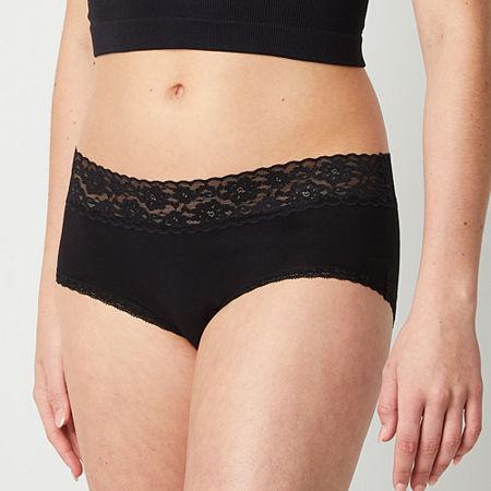 Click here for Arizona Body Cotton with Lace Boyshort Panty  X-la... prices