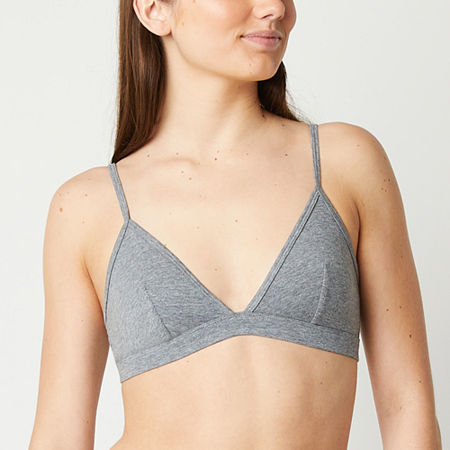 Click here for Arizona Body Cotton Unlined Triangle Bralette  X-l... prices