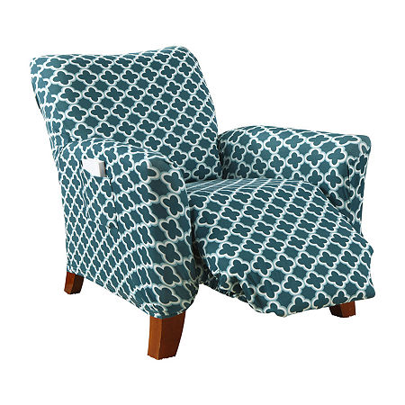 Click here for Linery Stretch Printed Recliner Slipcover  One Siz... prices