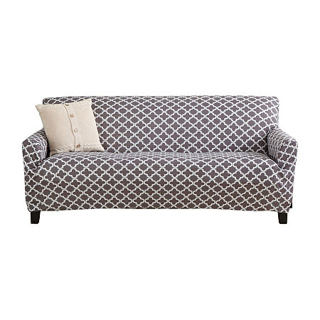 Click here for Linery Stretch Printed Sofa Slipcover  One Size  G... prices