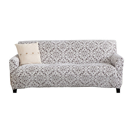 Click here for Linery Stretch Velvet-Plush Sofa Slipcover  One Si... prices
