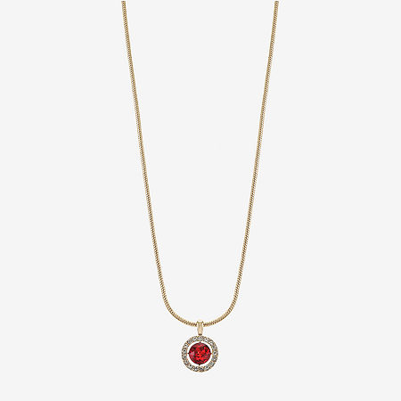 Click here for Monet Jewelry Womens Red Glass Round 17 Inch Penda... prices