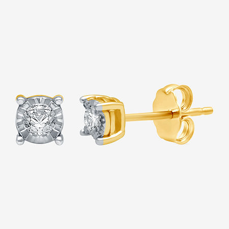 Click here for 1/5 CT. Natural White Diamond 14K Gold Over Silver... prices