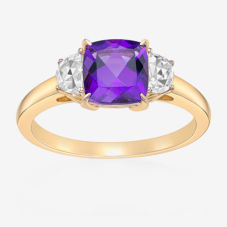 Click here for Womens Genuine Purple Amethyst 18K Gold Over Silve... prices