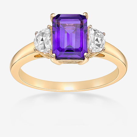 Click here for Womens Genuine Purple Amethyst 18K Gold Over Silve... prices