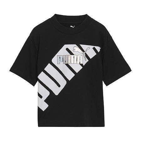 Click here for PUMA Big Kid Girls Crew Neck Short Sleeve Boxy Fit... prices