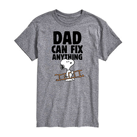 Click here for Mens Short Sleeve Peanuts Dad Can Fix Anything Gra... prices