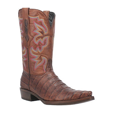 Click here for Dingo Mens Gator Leather Boot - Brown prices
