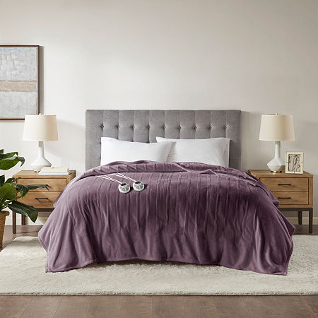 Serta Electric Plush Blanket  Full - Purple