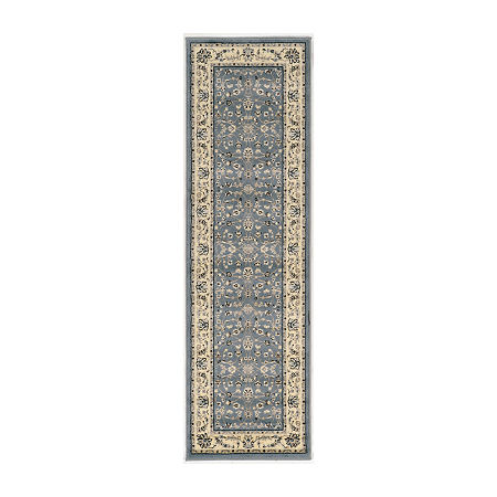 Closeout! Km Home Pesaro 1596 22x77 Runner Area Rug - Gray  Blue