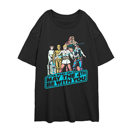Click here for May The 4th Tee Womens Juniors Crew Neck Short Sle... prices