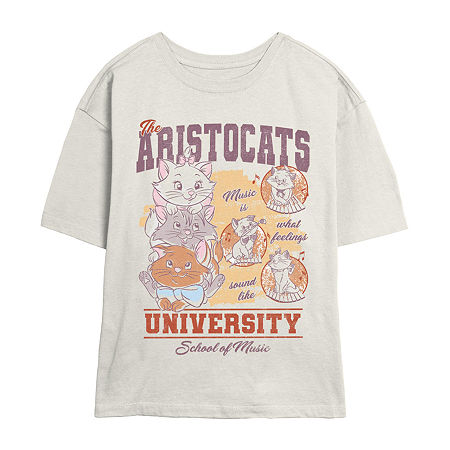 Click here for Disney Aristocats University Tee Womens Juniors Cr... prices