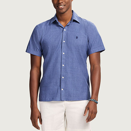 Click here for IZOD Luxe Classic Mens Short Sleeve Regular Fit Bu... prices