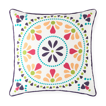 Click here for Turquoise Sun Medallion With Self Cording Square T... prices