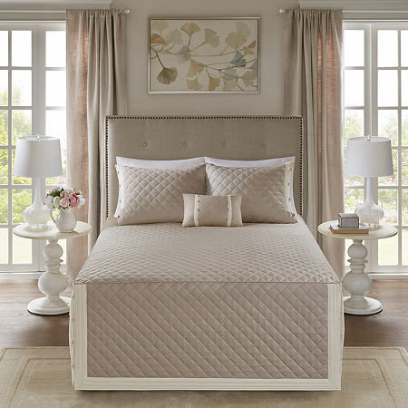 Madison Park Breanna Quilted 4-Pc. Bedspread Set  King/California King - Khaki