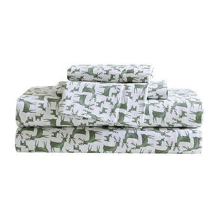 Eddie Bauer Deer Camp Cotton Flannel Sheet Set