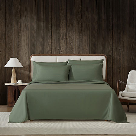 Eddie Bauer Logan Collection Microfiber 6-Pc. Sheet Set  King - Olive Green
