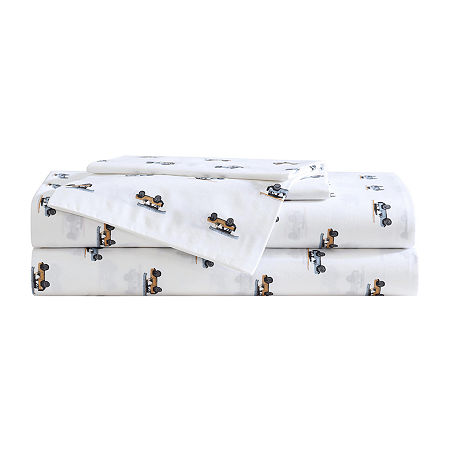 Eddie Bauer Printed 100 Cotton Percale 4-Pc. Sheet Set  King - Out to the beach