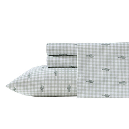 Click here for Wrangler Cactus Gingham Sheet Set  One Size  Green prices