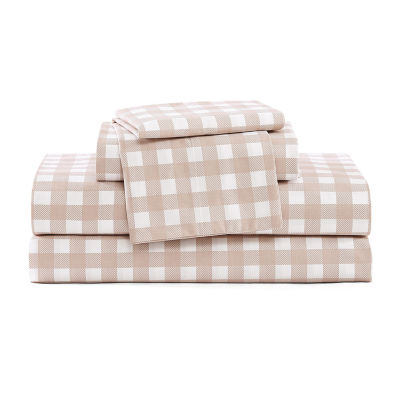 Stone Cottage Cottage Check Sheet Set USHSA01319022, Color: Light Beige ...