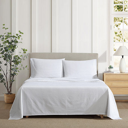Eddie Bauer Printed 100 Cotton Percale 4-Pc. Sheet Set  Queen - Arden stripe