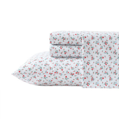 Laura Ashley Aylesmore Ditsy Sheet Set USHSA01313177, Color: Bright Red ...