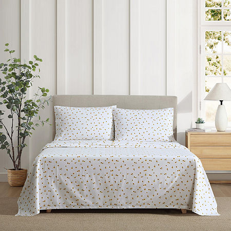 Eddie Bauer Printed 100 Cotton Percale 4-Pc. Sheet Set  Full - Eddie sunflower