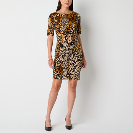 Click here for Jessica Howard Womens Elbow Sleeve Animal Sheath D... prices