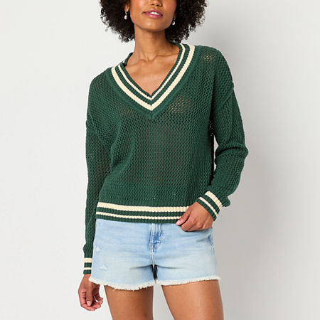 Click here for Arizona Juniors Womens V Neck Long Sleeve Pullover... prices