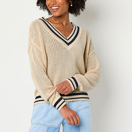 Click here for Arizona Juniors Womens V Neck Long Sleeve Pullover... prices