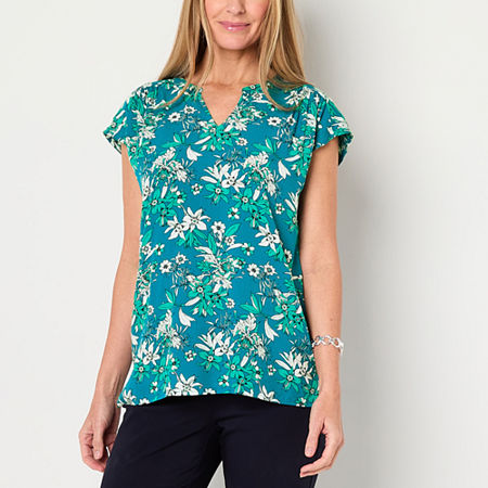 Click here for Liz Claiborne Womens Split Crew Neck Short Sleeve... prices
