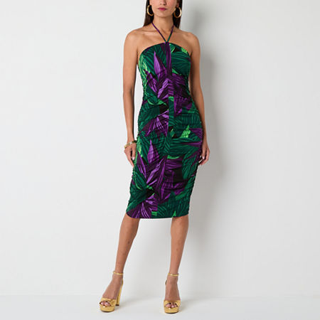 Click here for Bold Elements Womens Floral Bodycon Dress  Petite... prices