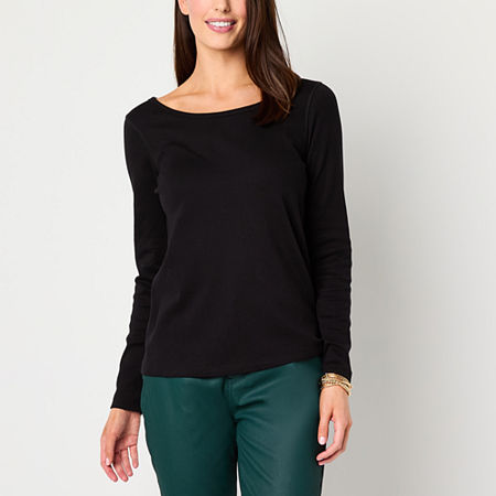 Click here for St. Johns Bay Womens Easy-on + Easy-off Crew Neck... prices