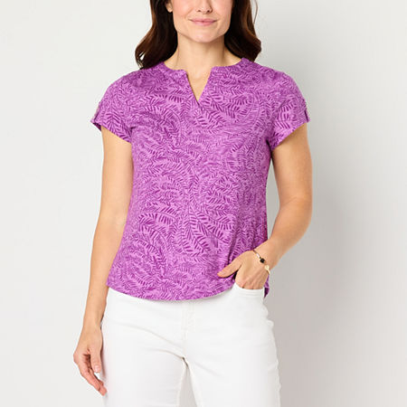 Click here for Liz Claiborne Womens Split Crew Neck Short Sleeve... prices