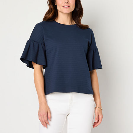 Click here for Liz Claiborne Womens Crew Neck Short Sleeve Blouse... prices