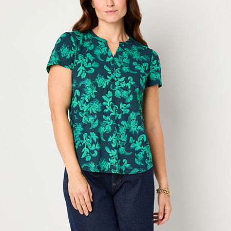 Click here for Liz Claiborne Womens Split Crew Neck Short Sleeve... prices